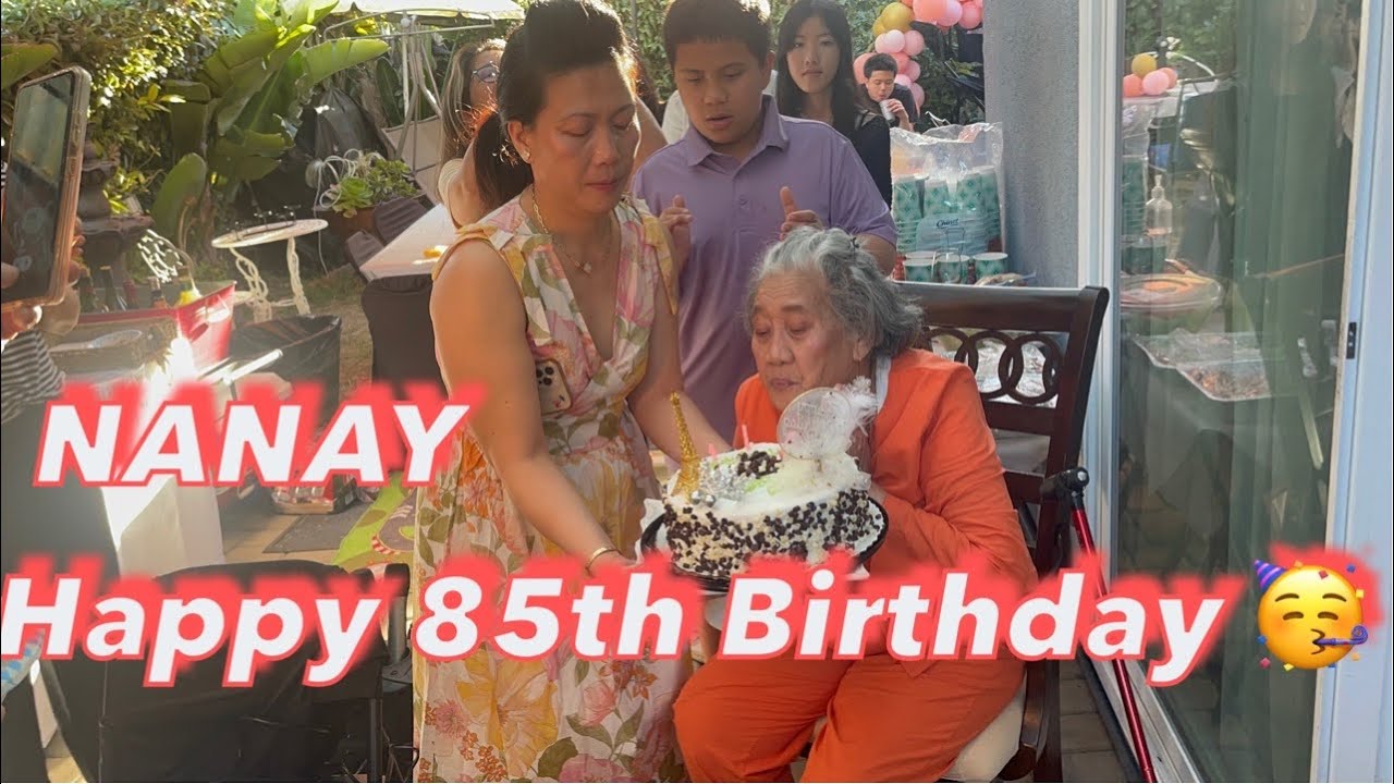 Nanay 85th Birthday Reaction and Thank you!! - YouTube