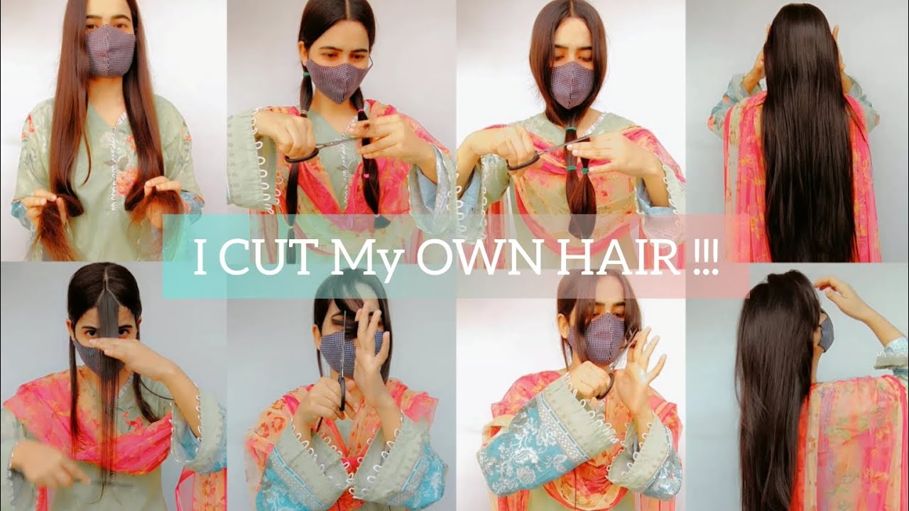 I cut my own hair at home ️/very simple & very easy/own hair cutting ️ ...