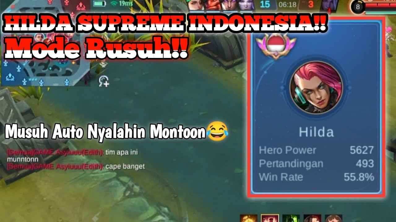 Hilda Roamer Mode Rusuh! Musuh Auto Nyalahin Montoon - Hilda Best Build ...