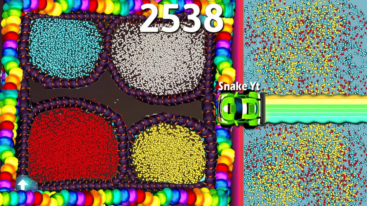Snake.io King Green Machine Snake Collecting Unique Points Out Of Map 🐍 ...