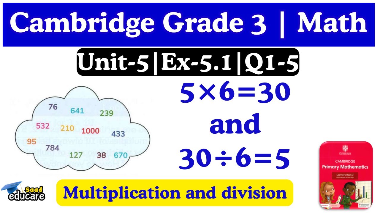 Exercise 5.1 Q1-5 | Cambridge Primary Mathematics Book 3 | Multiples, Fact Families & Venn ...