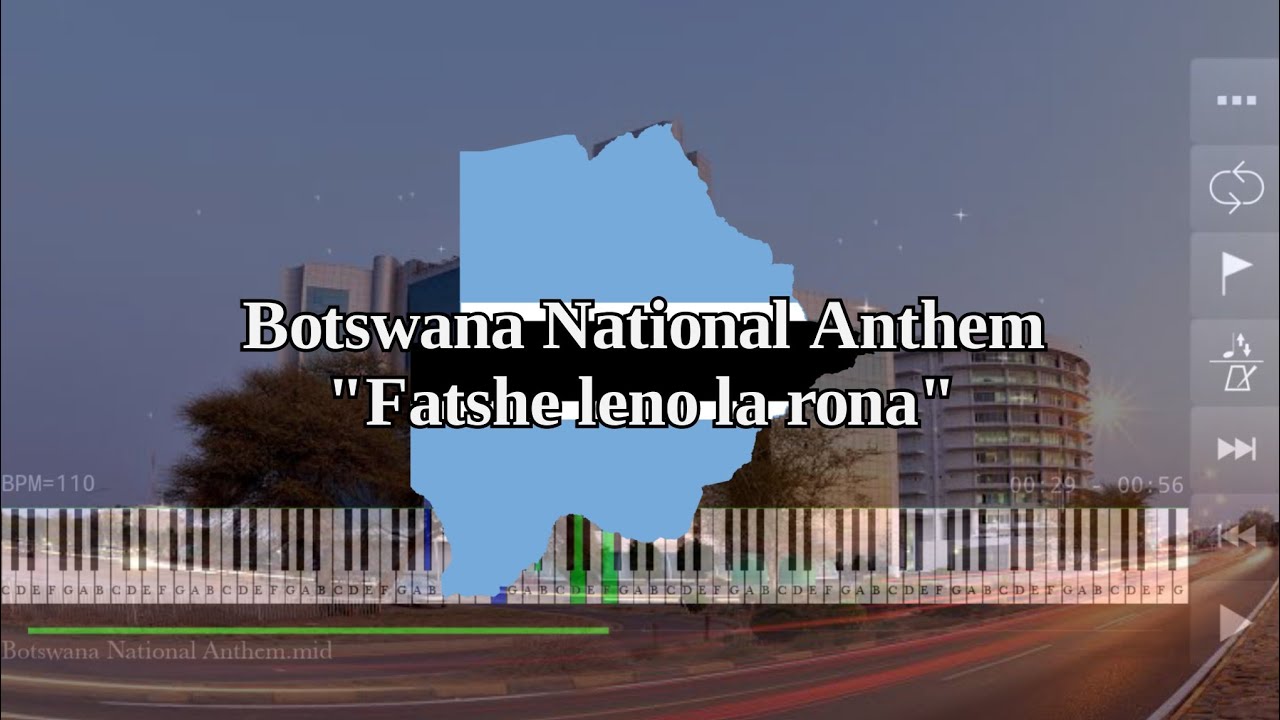 Botswana National Anthem | Fatshe leno la rona - Piano - YouTube