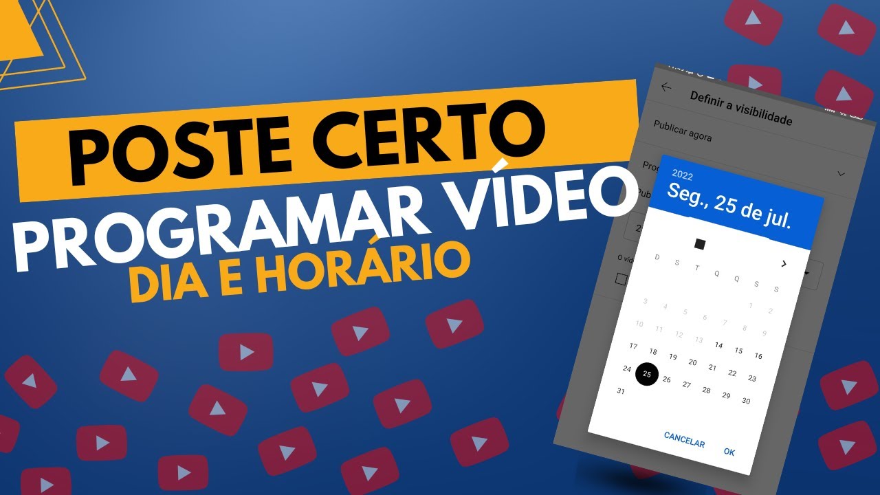 COMO PROGRAMAR VIDEO PARA POSTAR NO YOUTUBE PELO CELULAR | Programar dia e hora para subir video ...