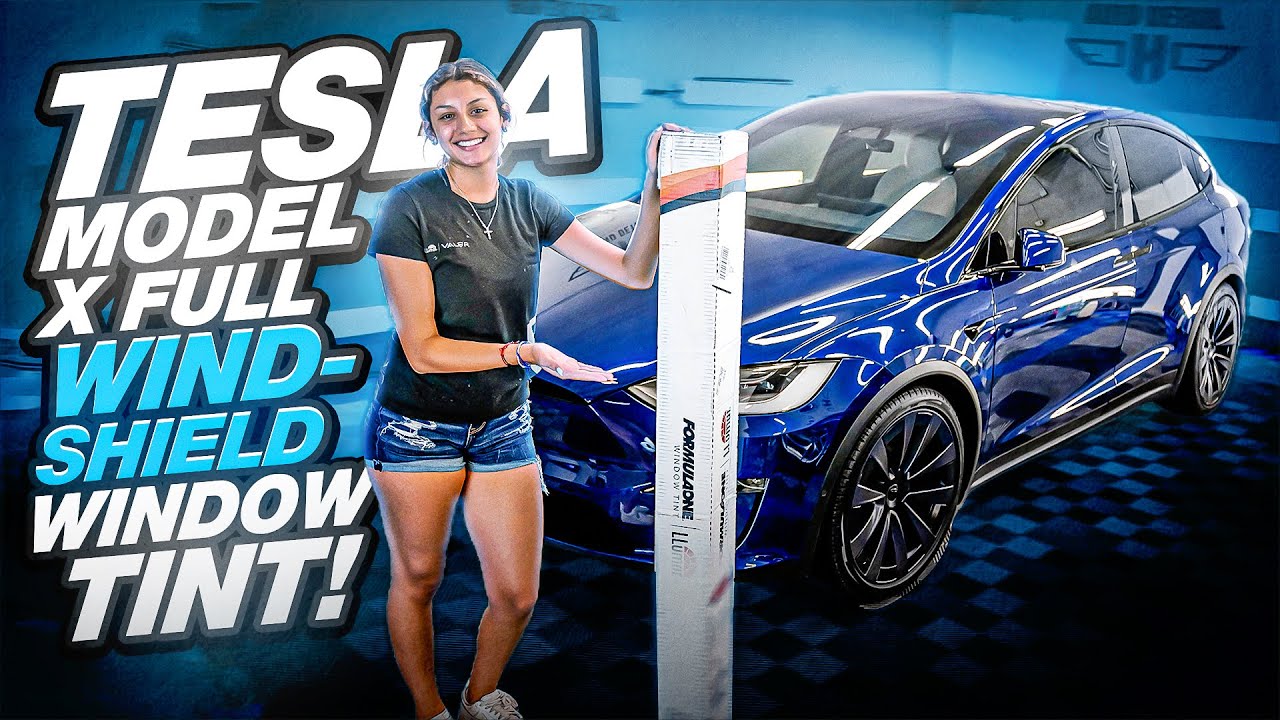 2022 TESLA MODEL X FULL WINDSHIELD WINDOW TINT | LLUMAR FORMULA ONE ...