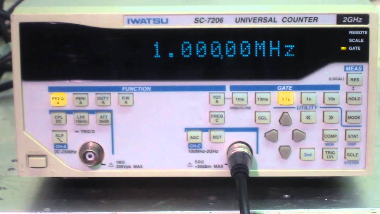 IWATSU ELECTRIC SC-7206 Universal counter 動作確認 - YouTube