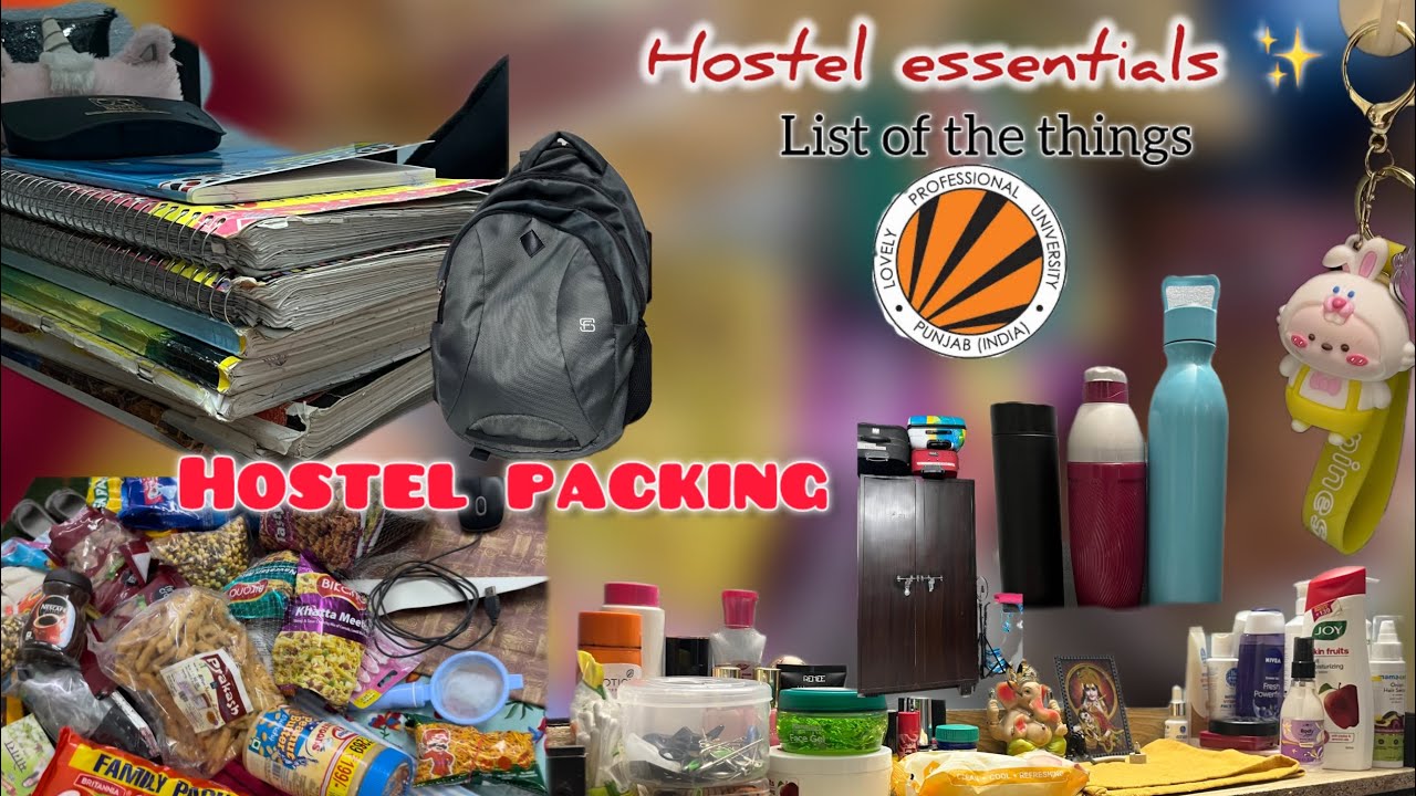 Hostel essentialsI 🎒|Must have these things |Lpu hostel packing😍 ...