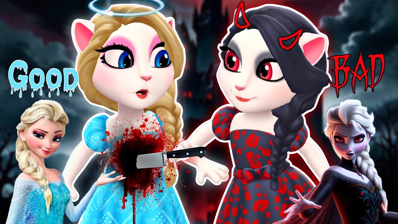 My talking anglea 2 |I Good Elsa vs Bad Elsa lFrozen II Good vs Bad Il ...