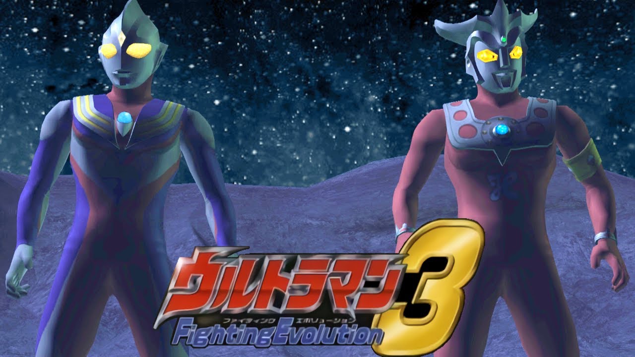 [PS2] Ultraman Fighting Evolution 3 - Tag Mode - Ultraman Tiga and ...