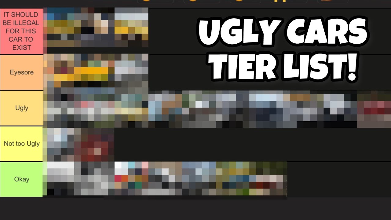 Ugly cars tier list! - YouTube