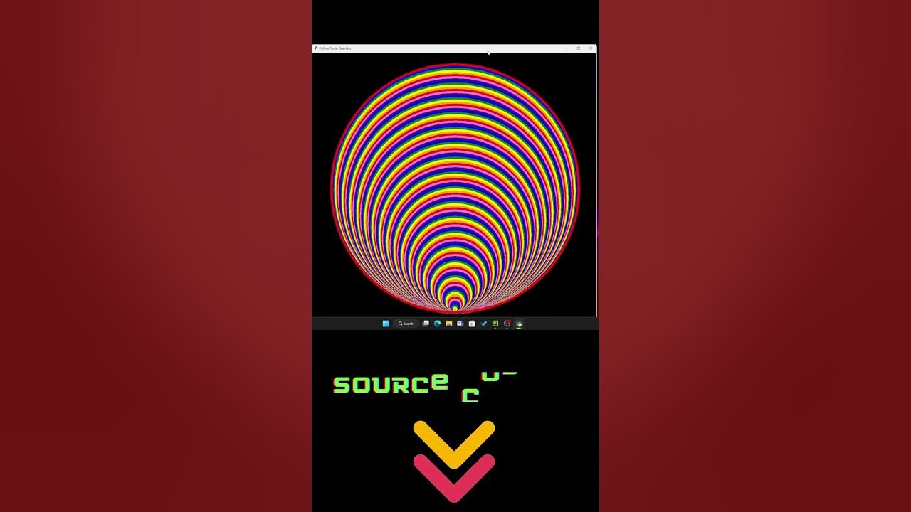 Colorful Growing Circle Animation using Python's Turtle library - YouTube