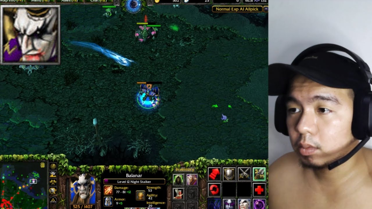 [Bring Back Memories] Classic Dota 1 Balanar gameplay AI + 6.51 map ...