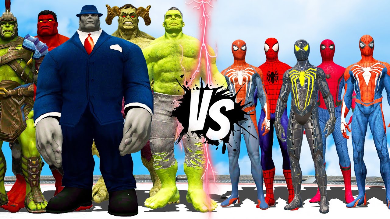 Team Spidey VS Hulk Monster Army - Epic Battle - YouTube