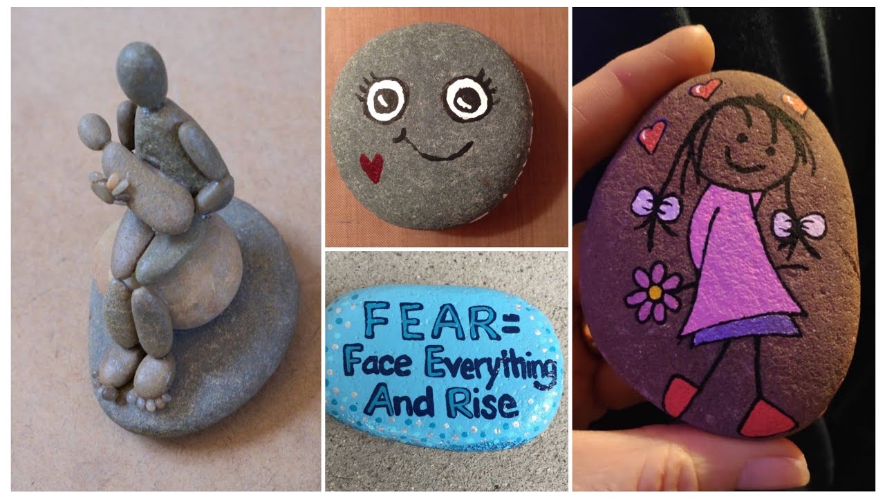 Creative art for home decoration | Stone crafts DIY | ATTRACTIVE DECOR ...