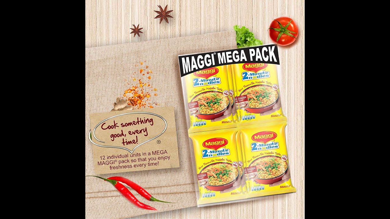 Maggi ( MEGA PACK) 2 Minute Noodles Masala Rs 106 - YouTube