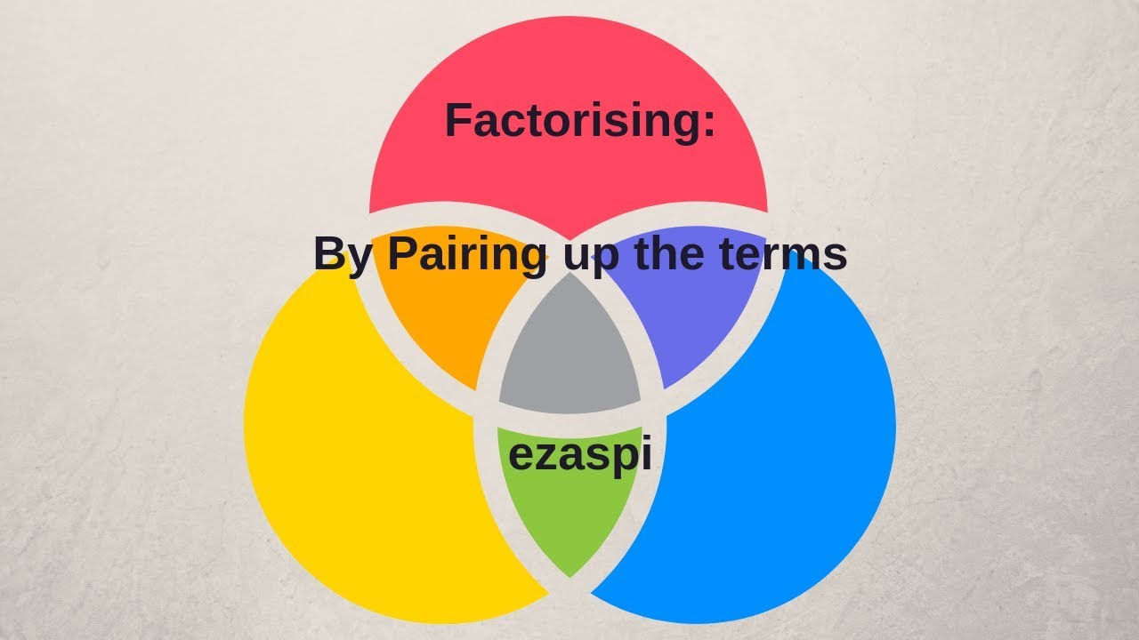 Factorising: Pairing up terms: writing a sum as a product - YouTube