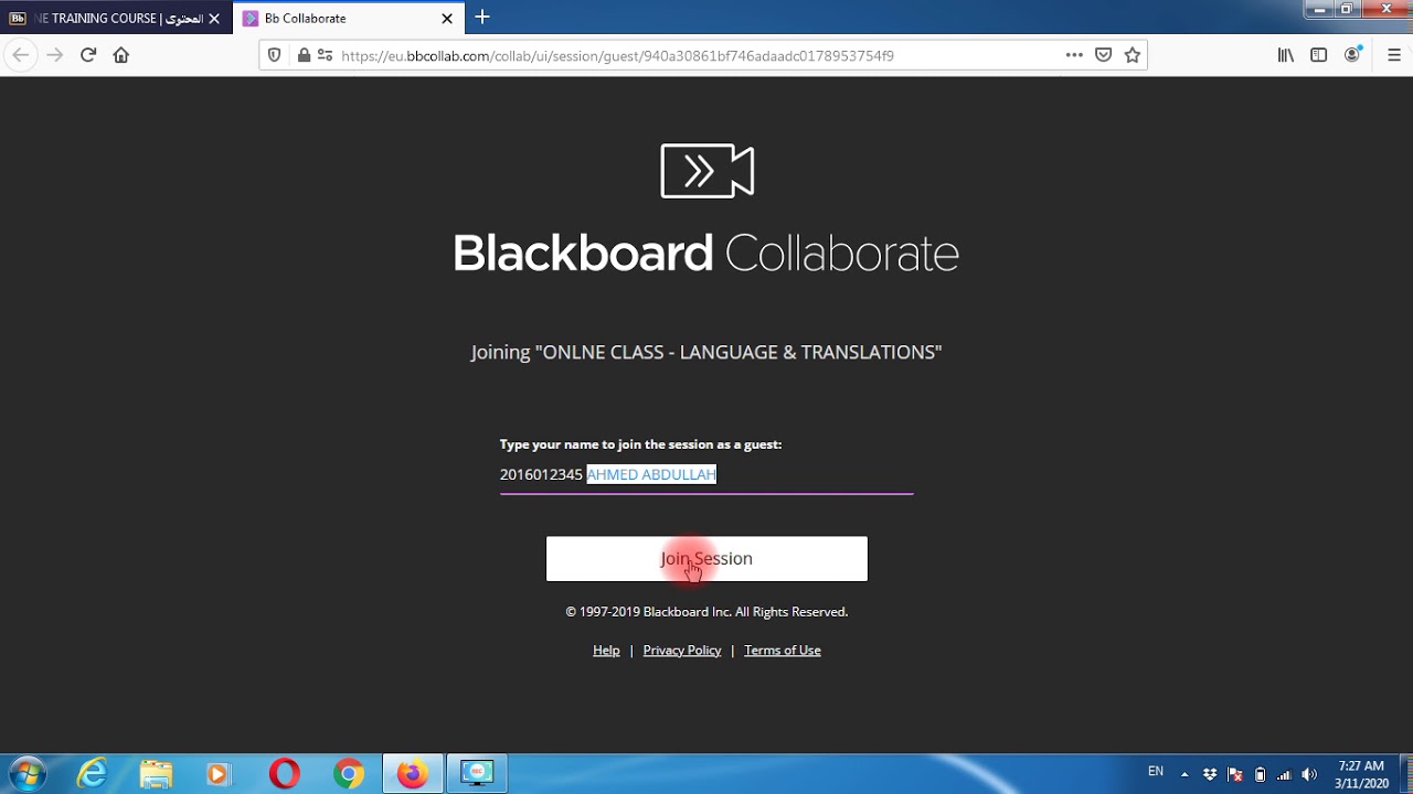 TUTORIAL 4 HOW TO TAKE VIRTUAL CLASS ON BLACKBOARD - YouTube