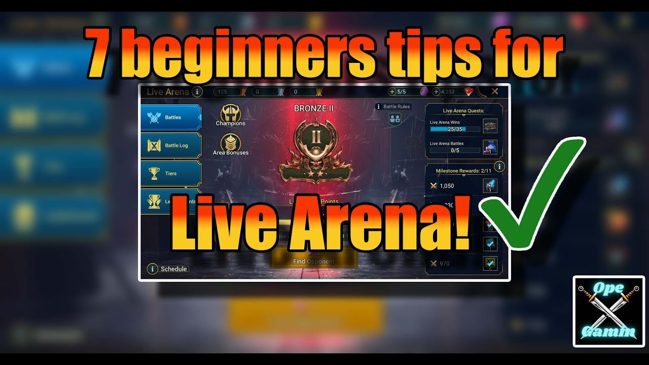 7 beginners tips for Live Arena [Raid: Shadow Legends] - YouTube