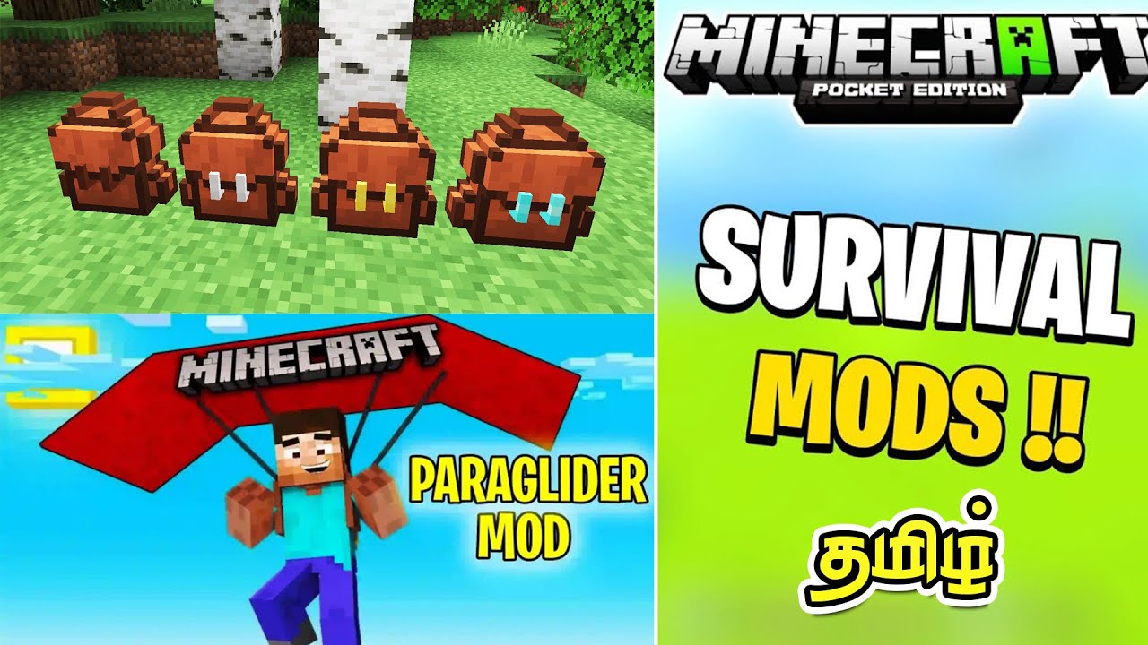 Minecraft PE Tamil 😍 | Must Download Mods For Minecraft Pocket Edition ...