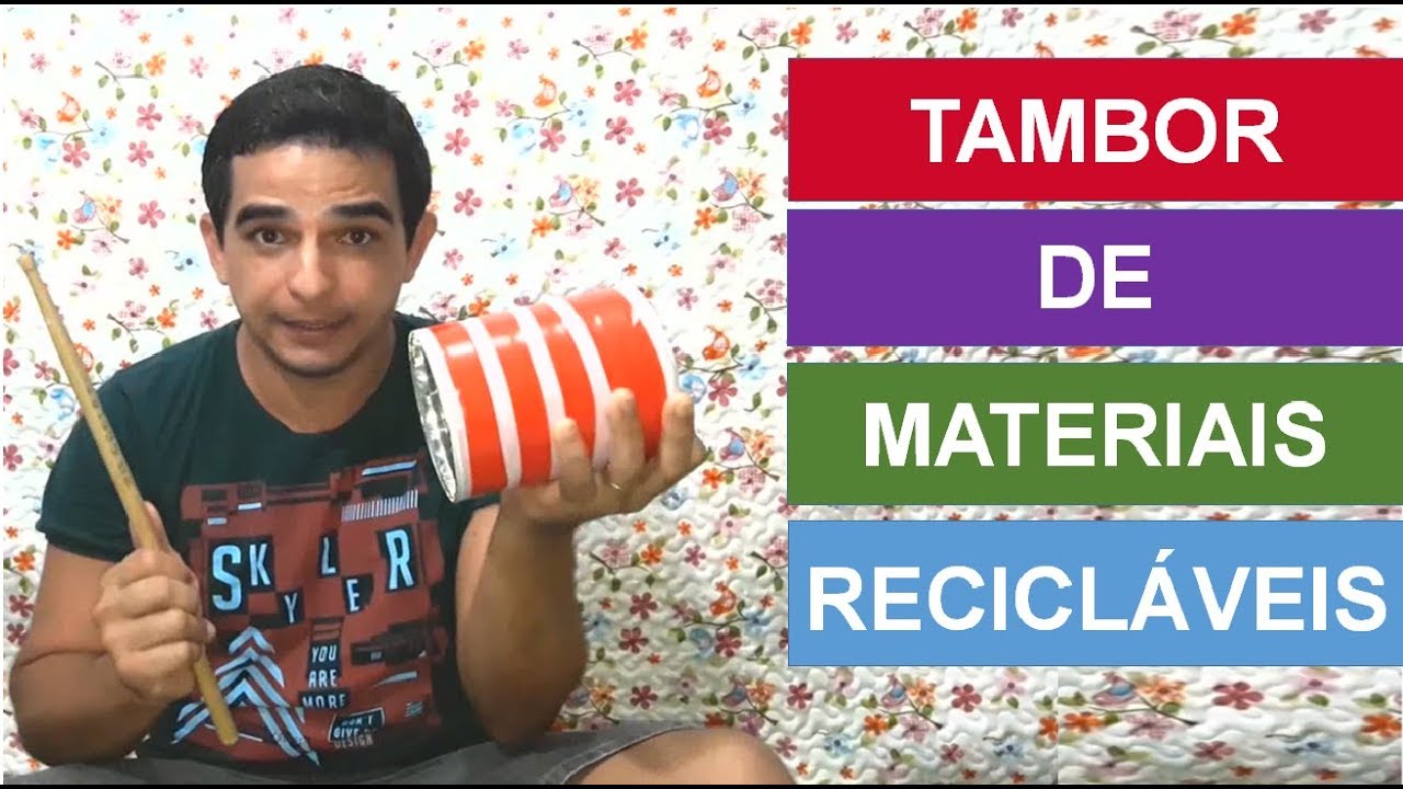 Tambor de material reciclável - YouTube