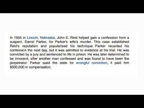 THE OPPS - JOHN REID INTERROGATION TECHNIQUE 1955 - YouTube
