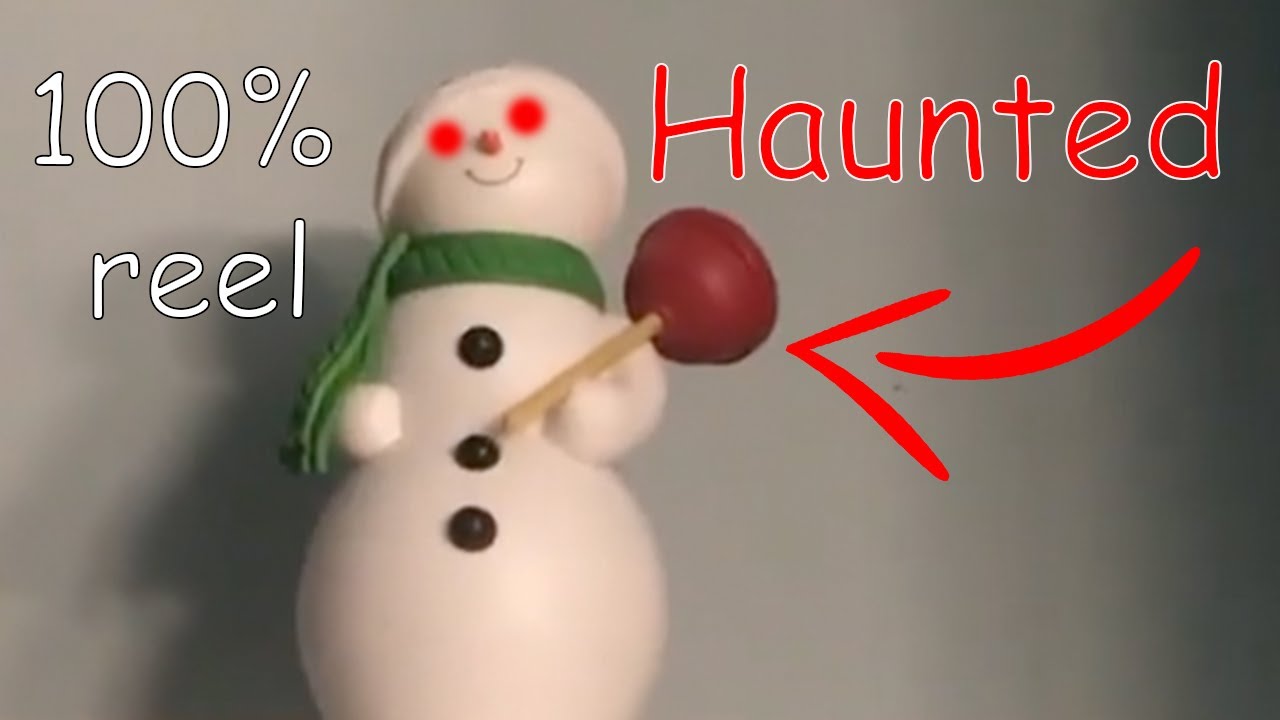 Haunted snowman caught on camera (not clickbait) - YouTube