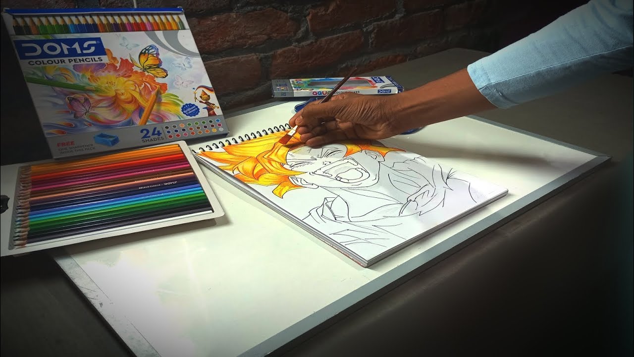 Goku colouring💫 part-1 🙌step by step colouring tutorial 🔥video 🙃 - YouTube