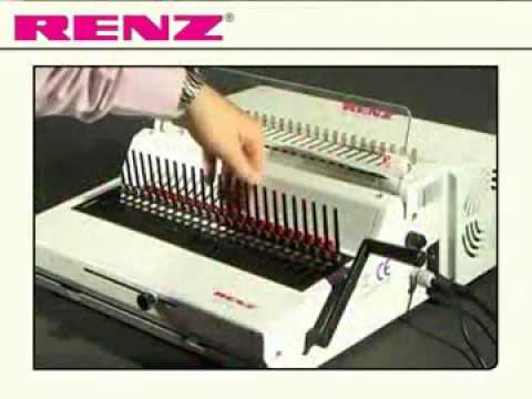 RENZ Binding Machine - Combi E Electric Comb | DBC Group Ireland - YouTube