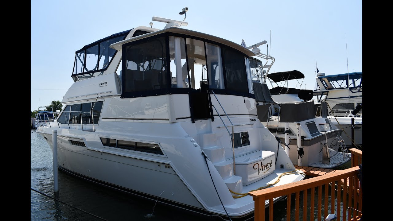 1997 Carver 405 Motor Yacht; SOLD - YouTube