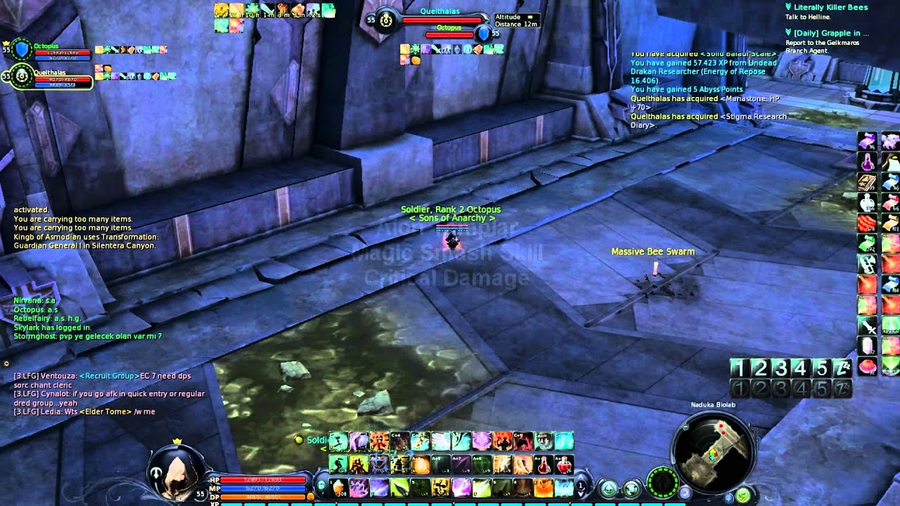 Aion Perento Templar Magic Smash Critical Hit - YouTube