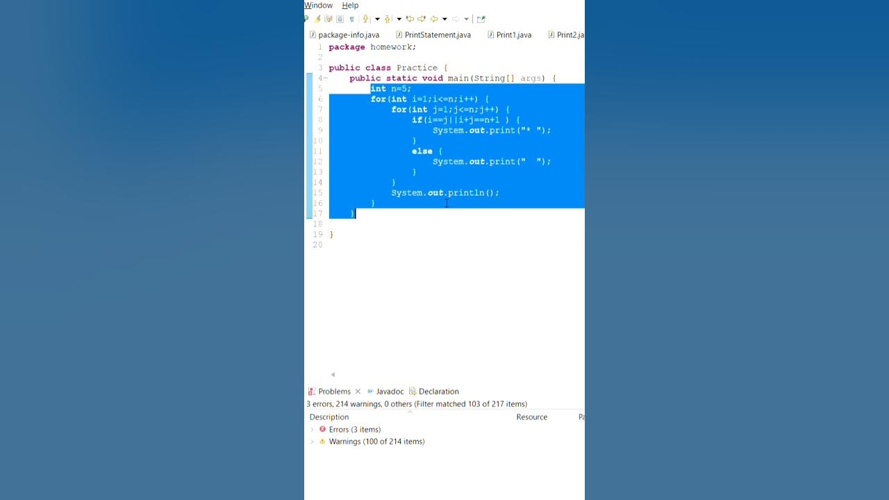 X Shape Pattern Program In Java Javapattern Learnwithme Coding Youtube