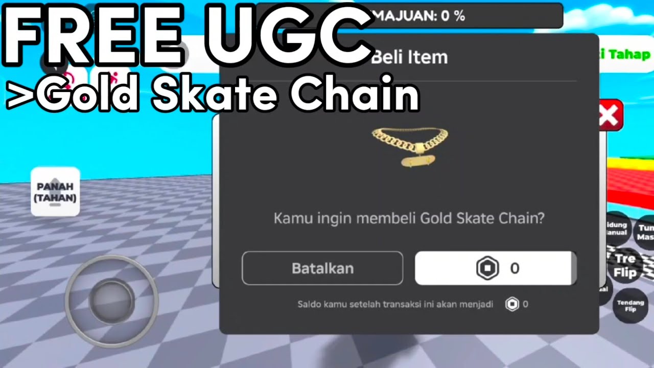 [FREE OLD UGC] Gold Skate Chain - Skate obby - YouTube
