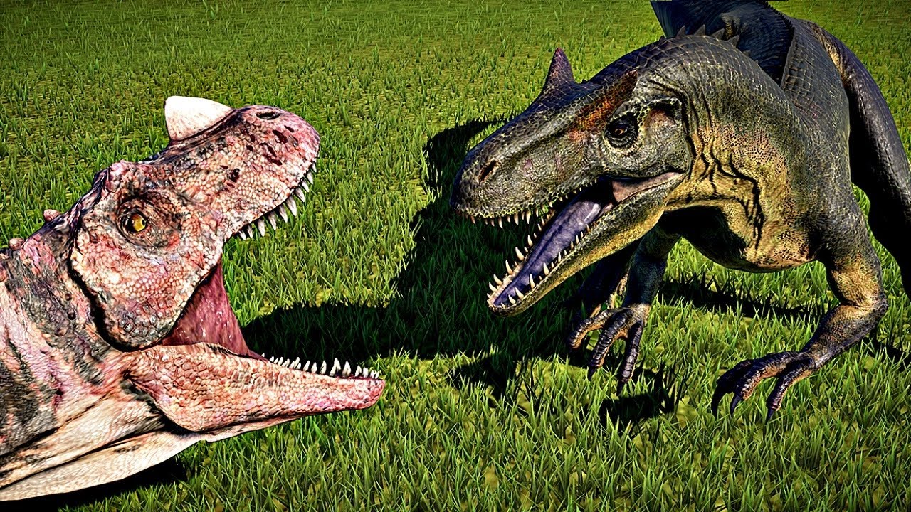 ALLOSAURUS vs CERATOSAURUS | JURASSIC WORLD EVOLUTION | jurassic park ...