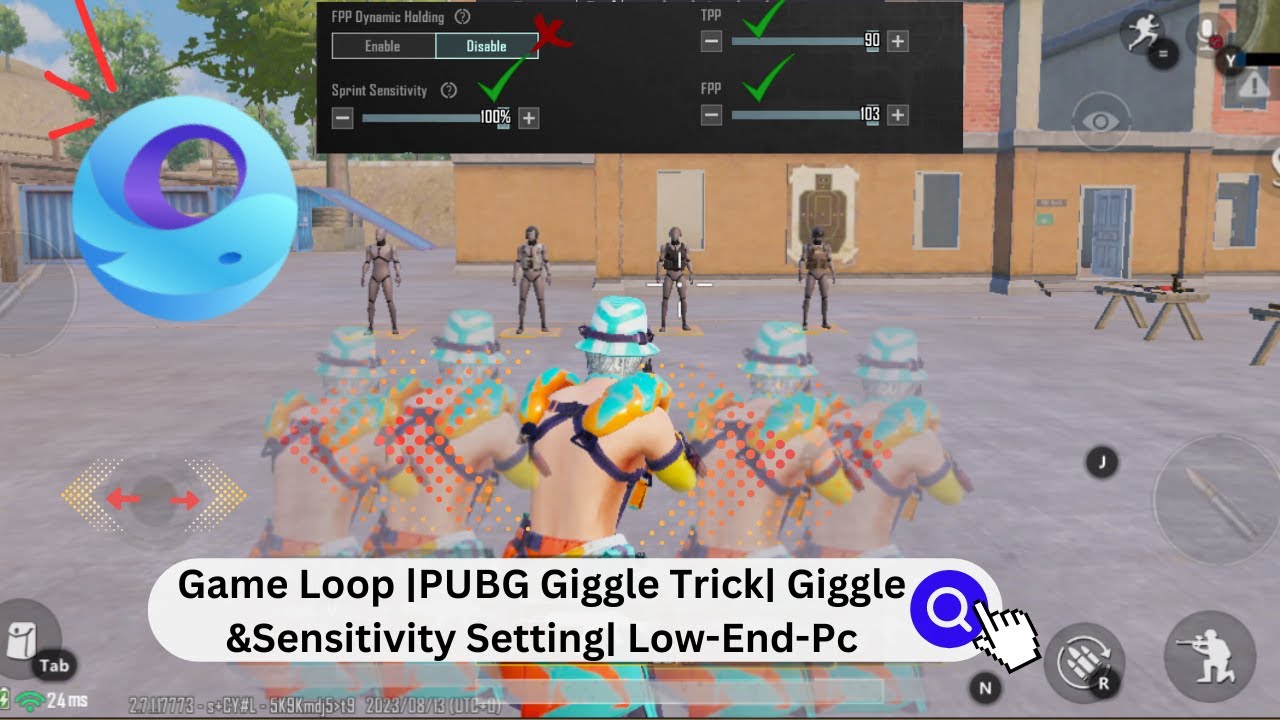Game Loop |PUBG Giggle Trick| Giggle &Sensitivity Setting| Low-End-Pc ...