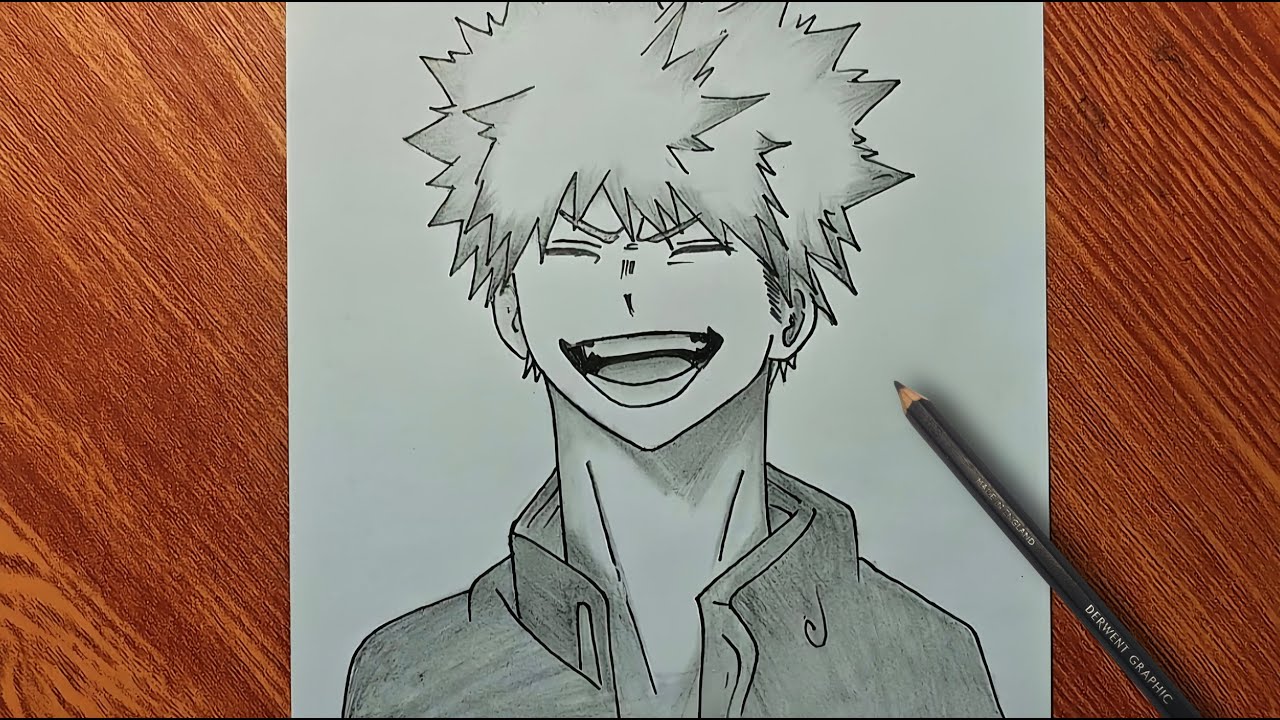 How To Draw Katsuki Bakugo from My Hero Academia || Step by Step Bakugo ...