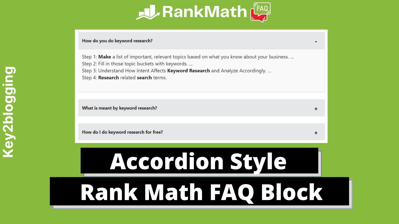 How to Turn Rank Math FAQ Block into an Accordion style | Rank Math SEO ...