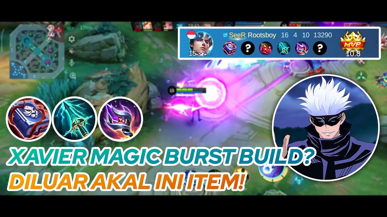 XAVIER GAMEPLAY | XAVIER MAGIC BURST BUILD? DILUAR AKAL INI ITEM ...