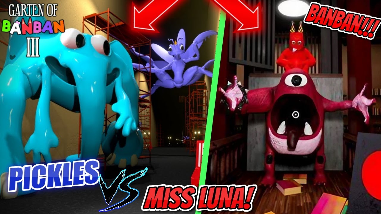 ¡DESBLOQUEAMOS COACH PICKLES vs MISS LUNA! CYCOPLUS VS BANBAN EN GARTEN ...