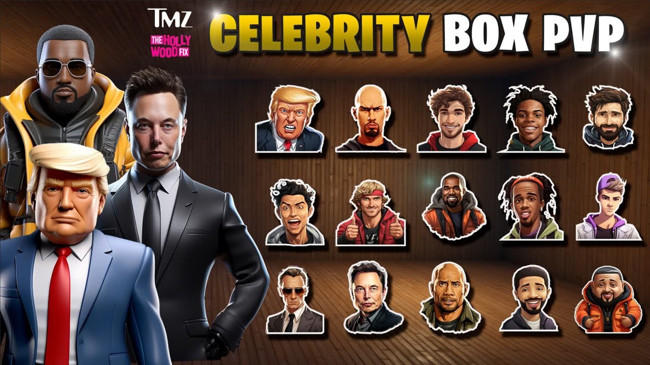 FORTNITE 🎥CELEBRITY BOX PVP📦Box Fight with 16 Crazy Superpowers 🤯 MAP ...