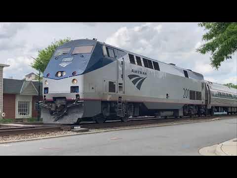 Compilation Of 4 Amtrak GE P42DC's in Ashland, VA 4/27/23 - YouTube