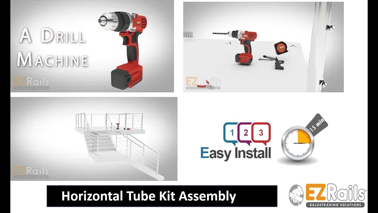 Assembly Horizontal Tube | Horizontal Stainless Steel Tube | EZRails ...