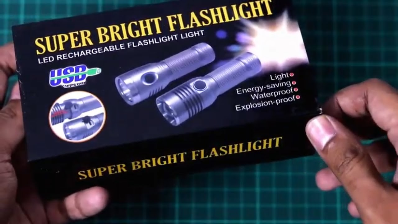 Extremely Bright LED Flashlight | Lithium BL-26650 Battery - YouTube