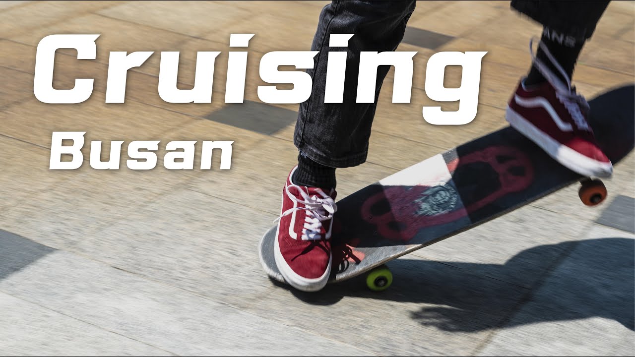 시원한 가을밤 부산해변에서 즐기는 스케이트보드 크루징 (Skateboard Cruising in Busan) - YouTube