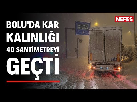 Bolu Dağı ağır tonajlı araçların geçişine kapatıldı: Kar kalınlığı 40 santimetreyi geçti