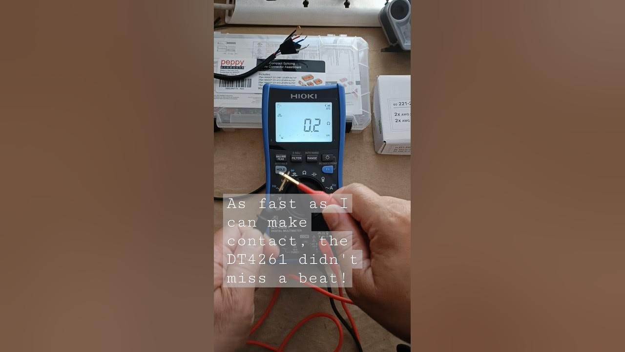 High Speed Continuity Latching of the New Hioki DT4261 Wireless DMM - YouTube