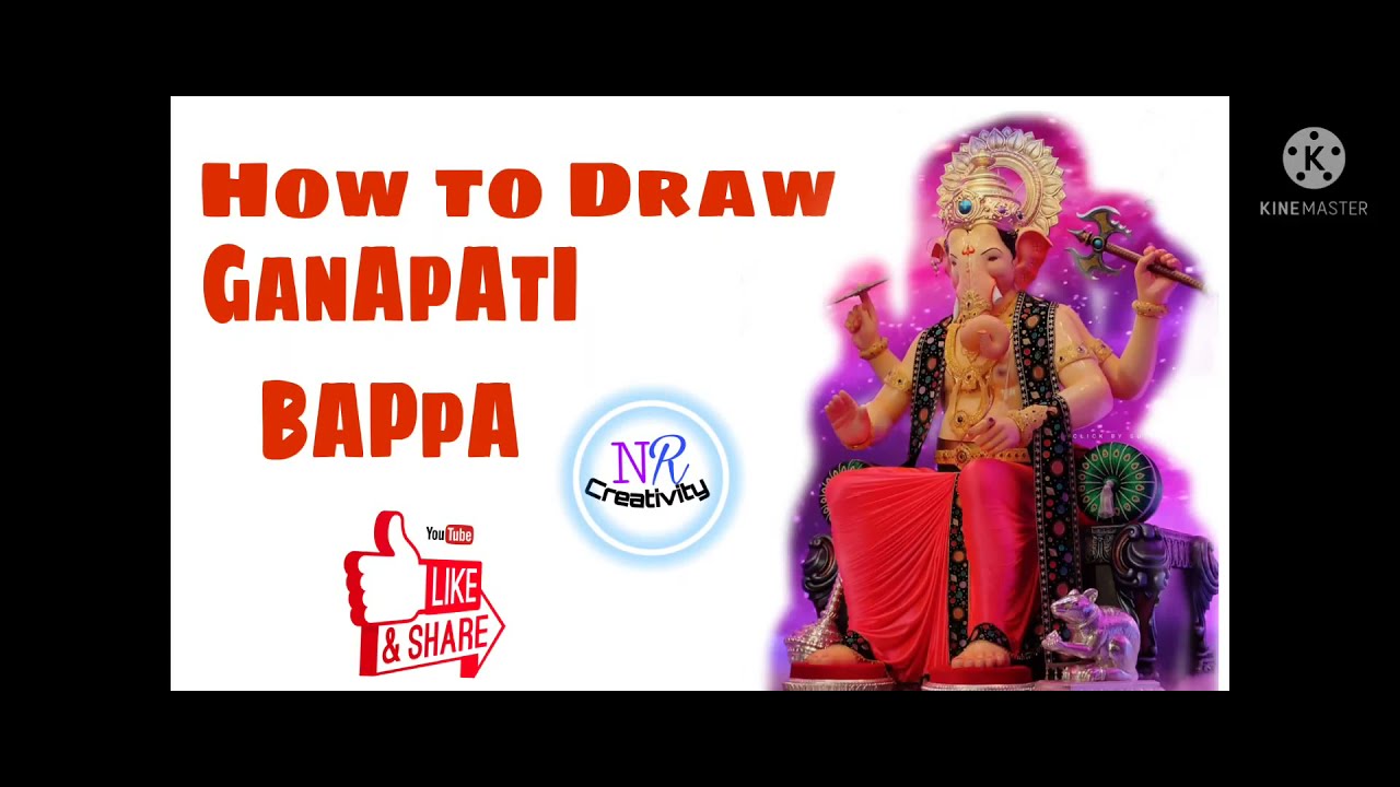 How to draw LALBAUG cha raja with pencil sketch - YouTube