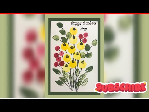 Hand made card# vegetable printing card# easy card making for kids ...