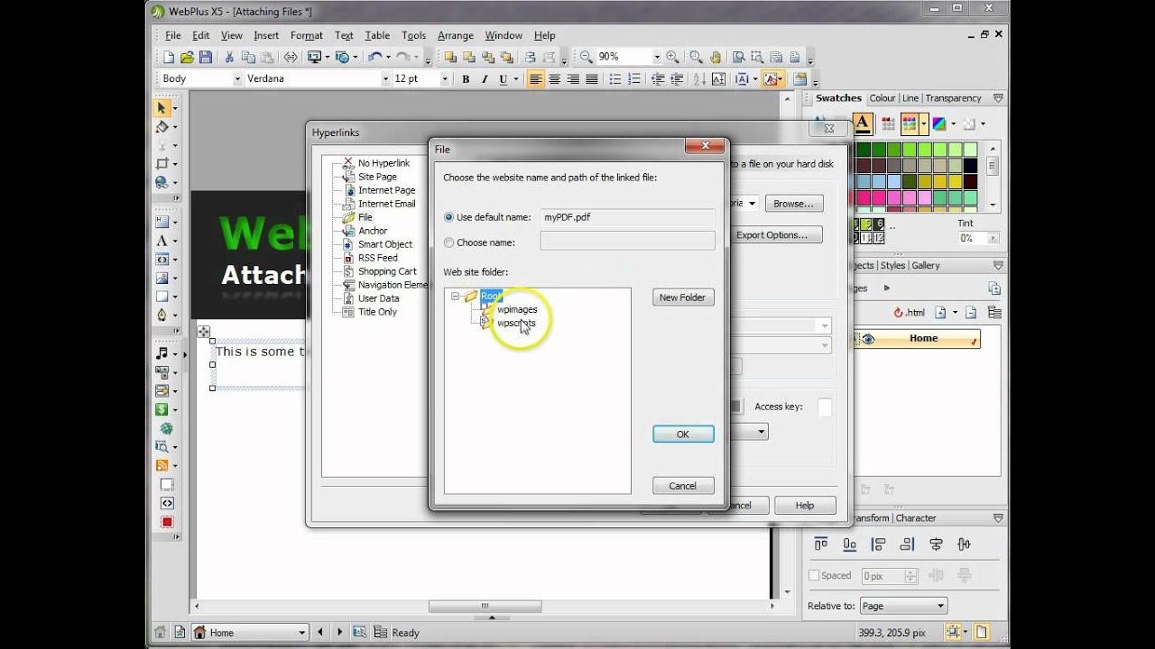 WebPlus X5 - Attaching Files - YouTube