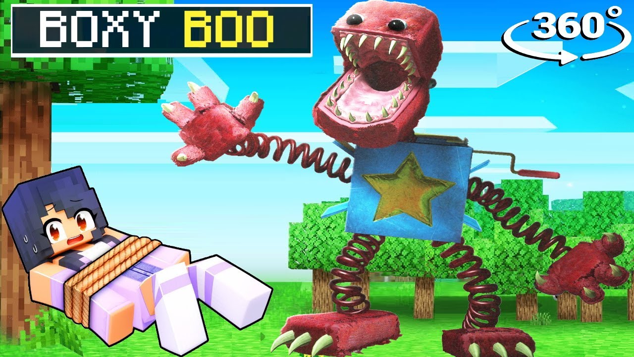 Friends saving APHMAU from BOXY BOO Project Playtime in Minecraft 360 ...
