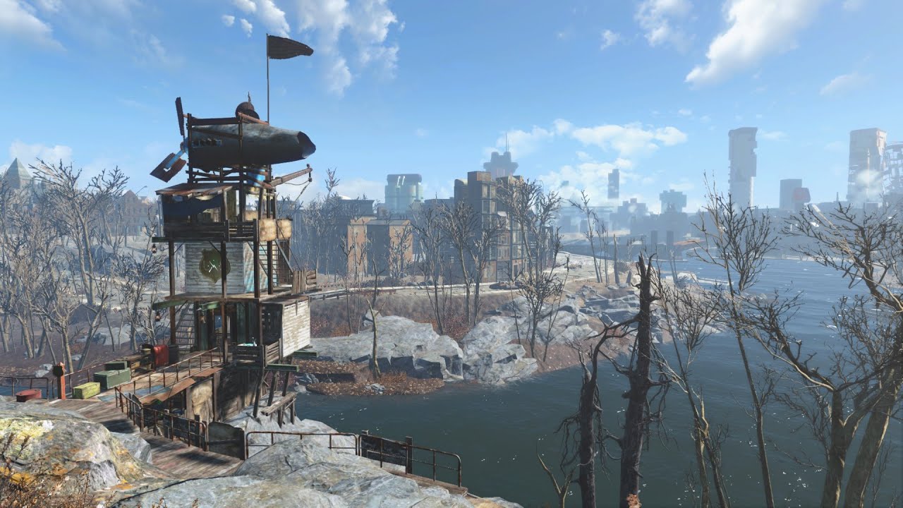 Fallout 4 Settlement / Watch Tower on the Charles River - YouTube