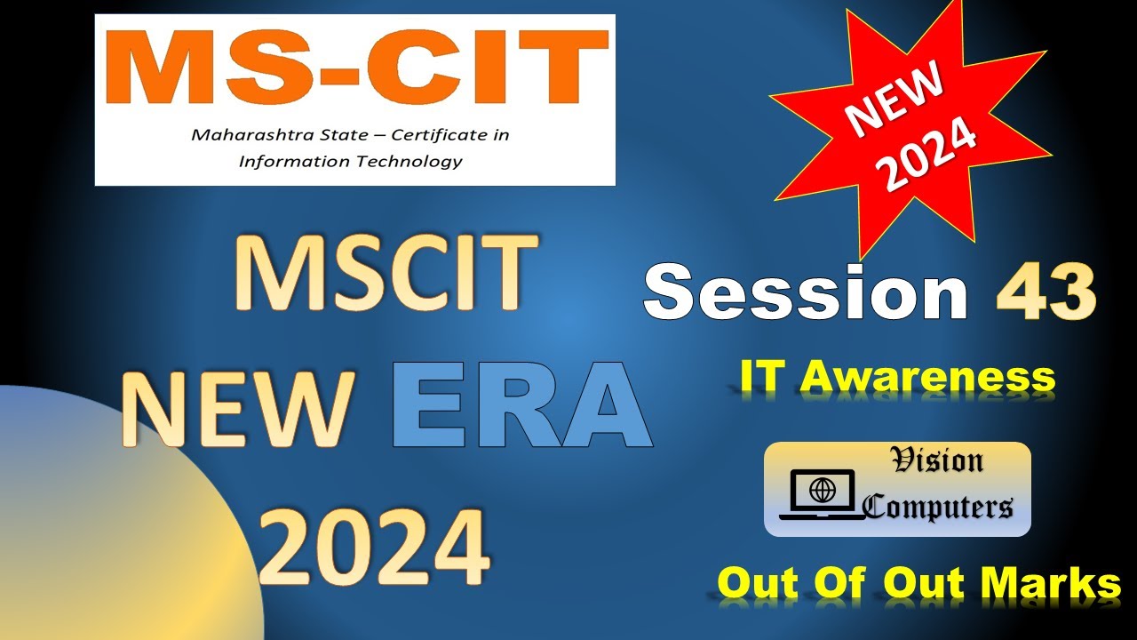 Mscit era session 43 || New Era 2024 Updated Out of out marks 🔥🔥 # ...